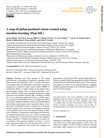 A map of global peatland extent created using machine learning (Peat-ML ...