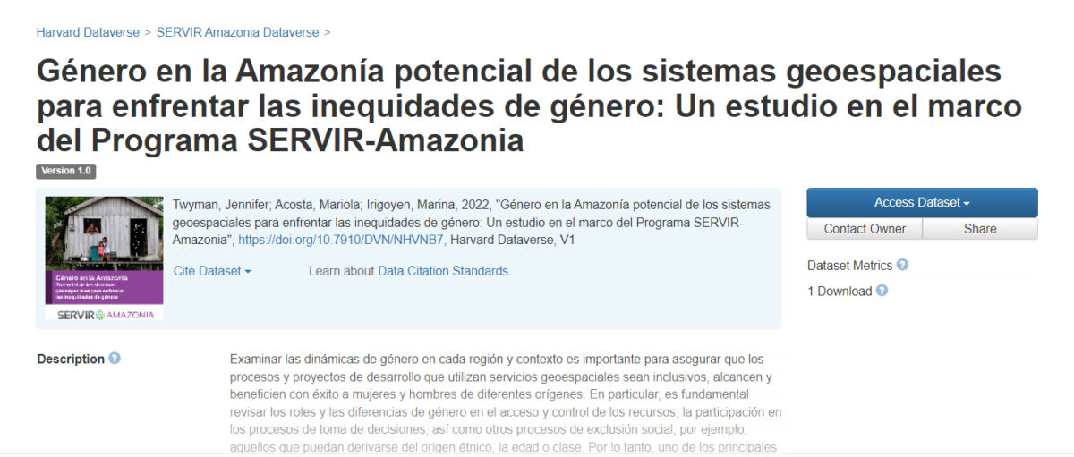 Género en la Amazonía potencial de los sistemas geoespaciales para enfrentar las inequidades de ...