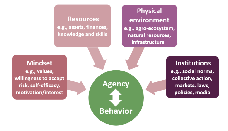 Understanding and influencing agency and behavior change in ...