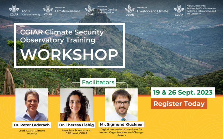 CGIAR Climate Security Observatory Training Workshop - CGIAR