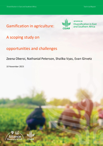 Gamification in agriculture: A scoping study on opportunities and ... Gamification in agriculture: A scoping study on opportunities and ...