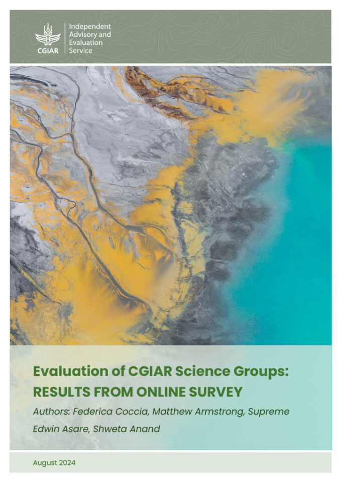 Evaluation of CGIAR Science Groups: RESULTS FROM ONLINE SURVEY - CGIAR
