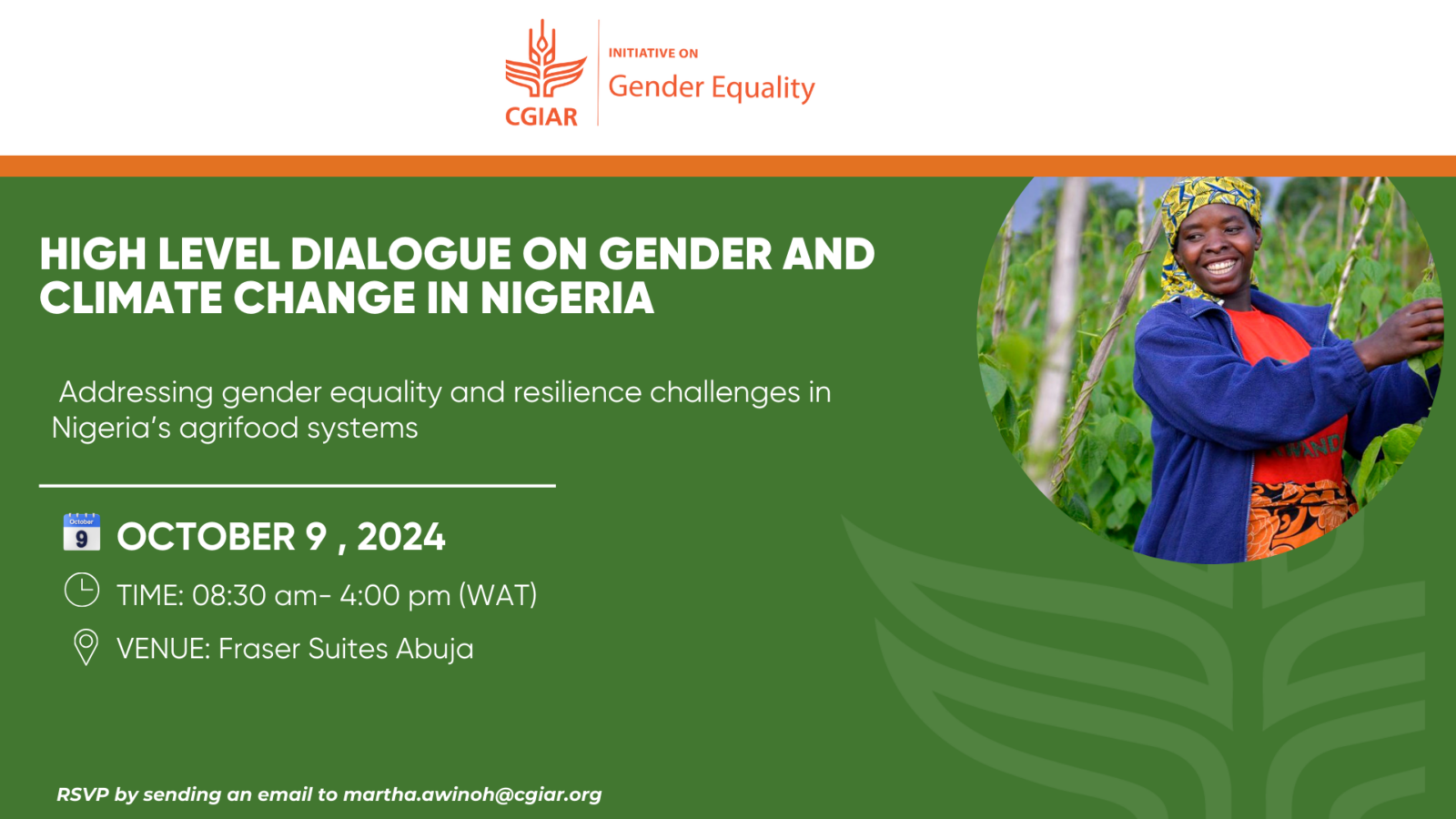 Join CGIAR Gender Equality Initiative, HER+ for a High-Level Dialogue on Gender and Climate ...