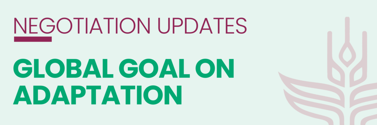 Global Goal on Adaptation - COP29 Negotiation Update - CGIAR