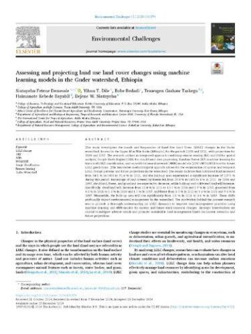 Assessing and projecting land use land cover changes using machine ...