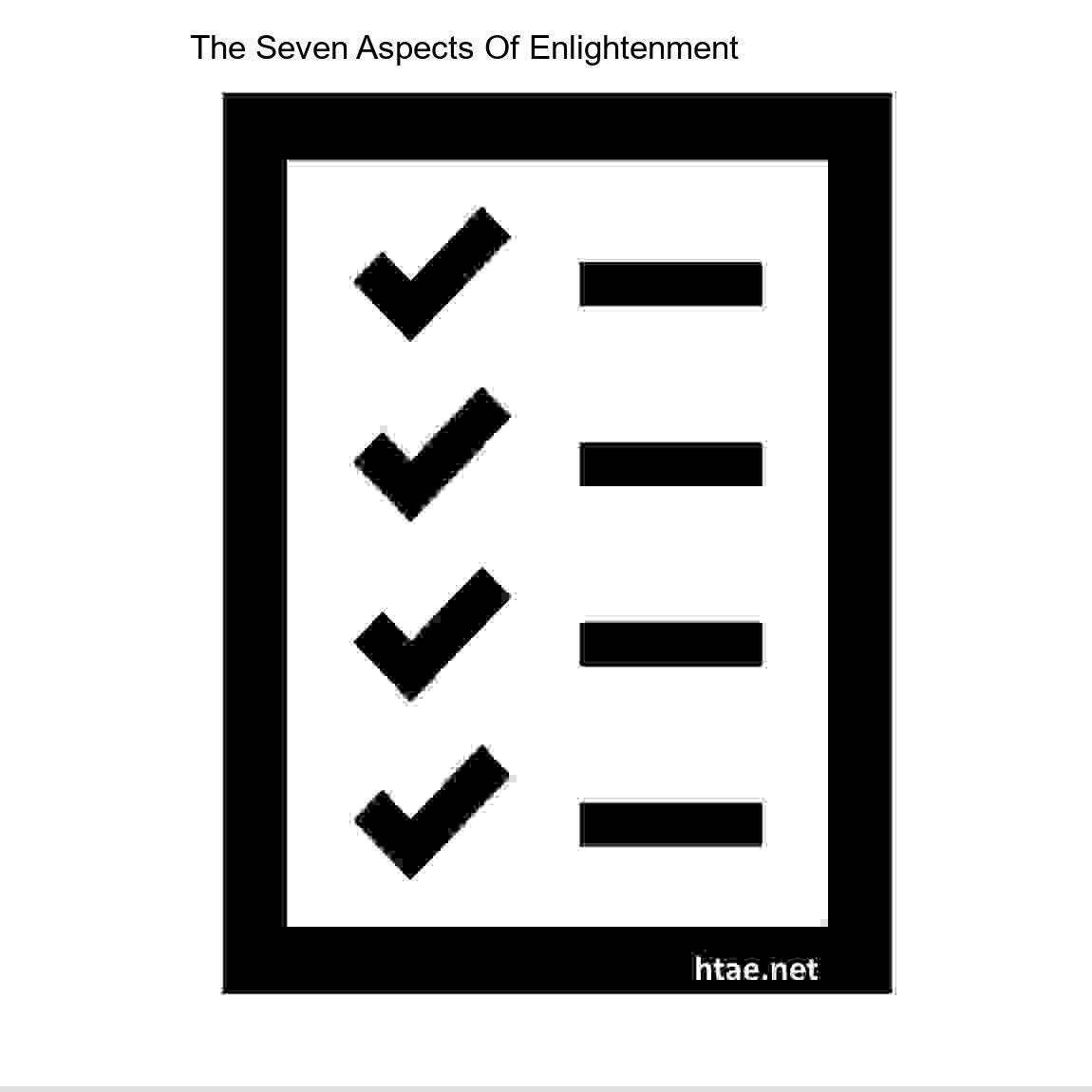 The Seven Aspects Of Enlightenment - List | Here There and Everywhere