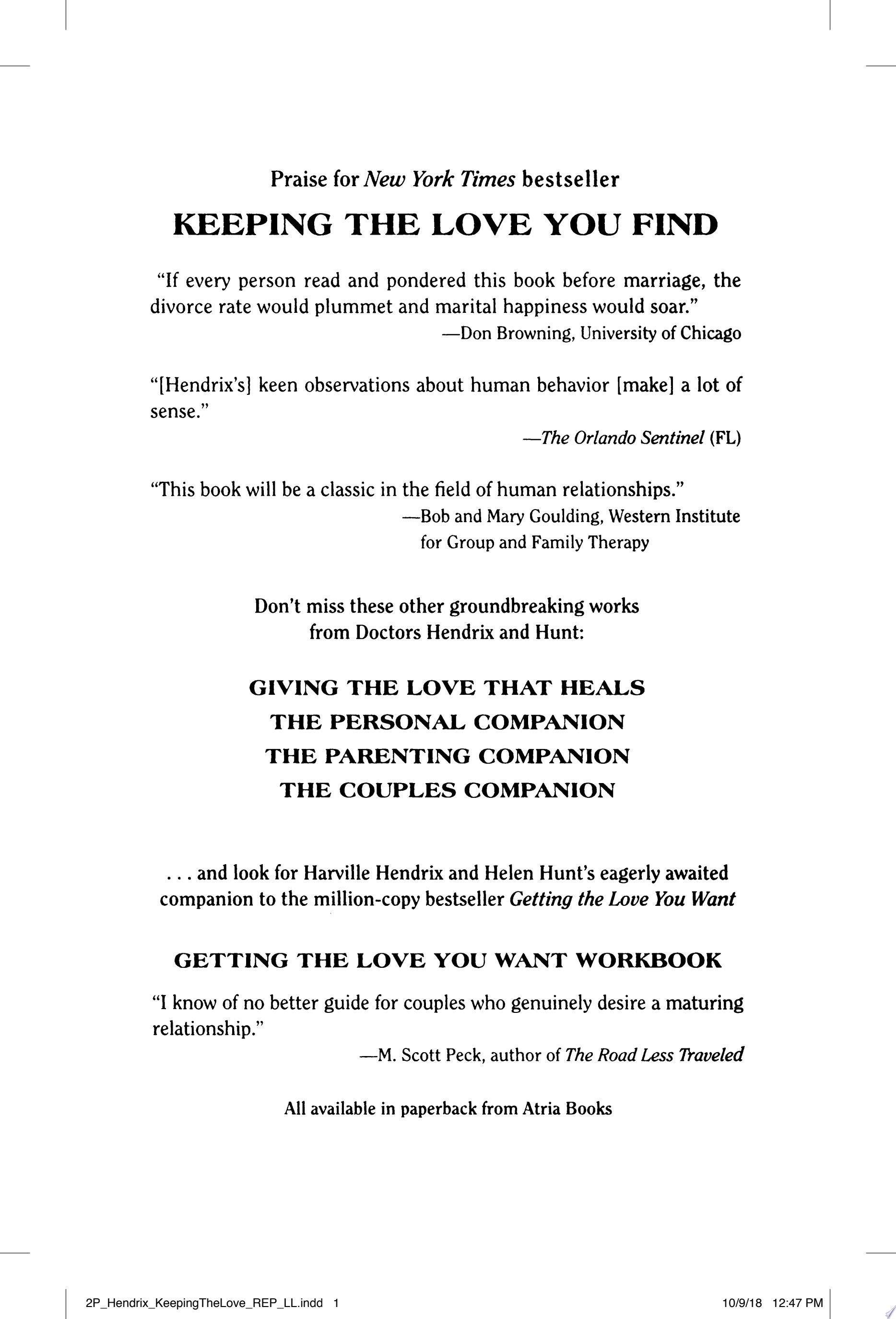 Keeping the Love You Find: A Guide for Singles