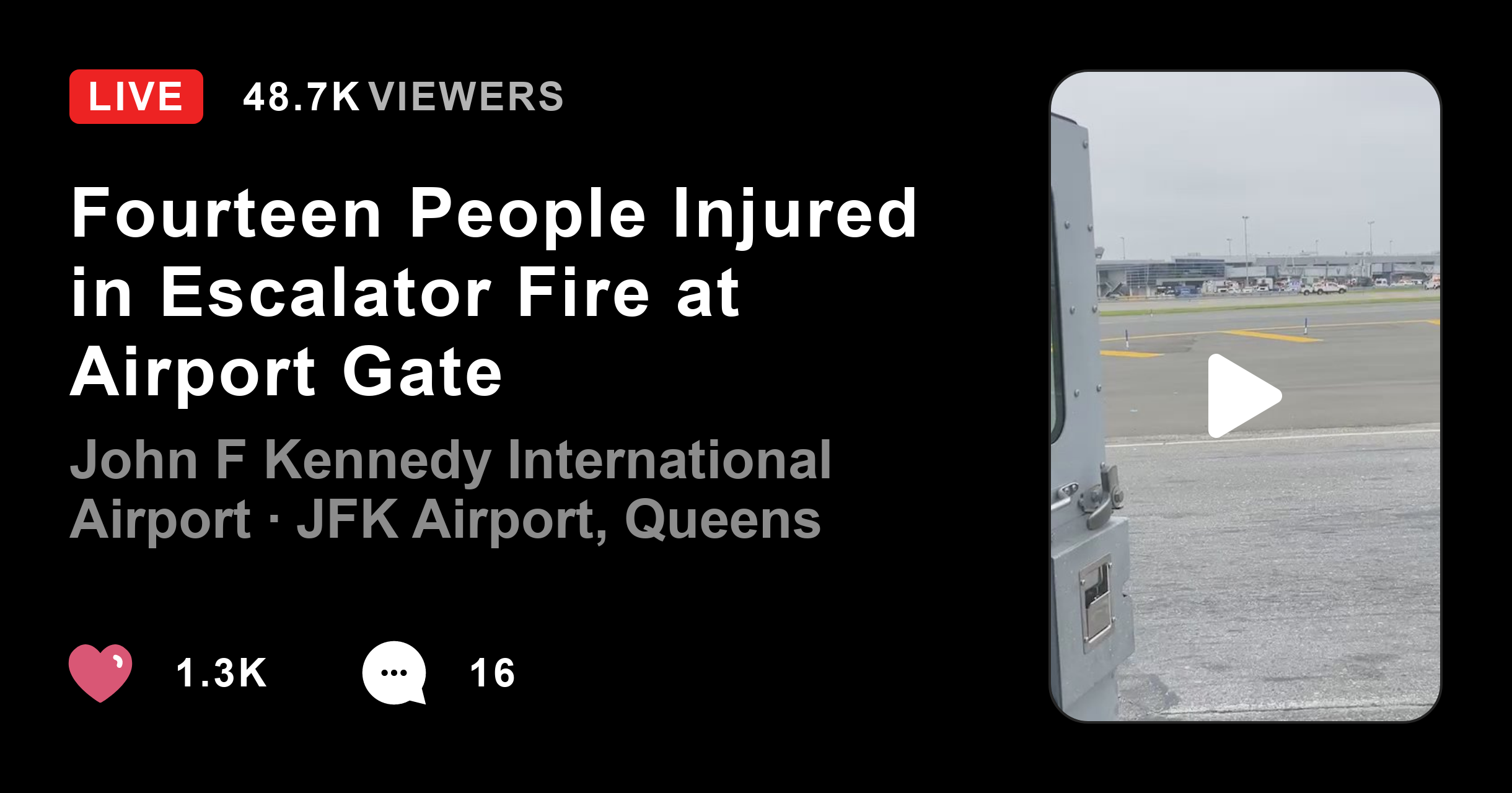Fourteen People Injured in Escalator Fire at Airport Gate @Citizen ...