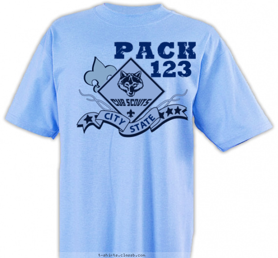 Cub Scout™ Pack Design » SP1996 Pack Star Banner Shirt