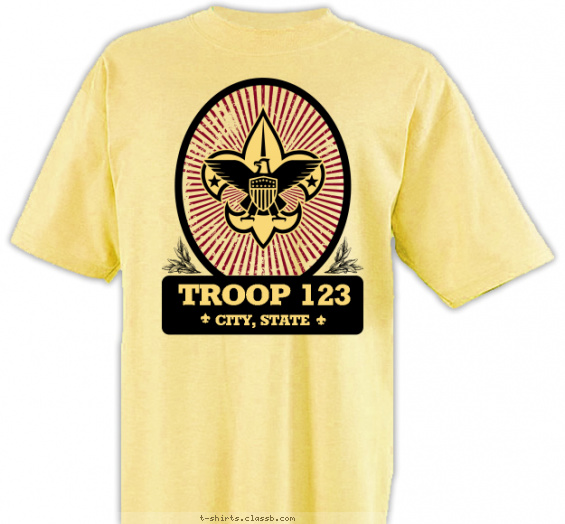 Scout Troop Design » SP3596 Corporate Logo Sunburst in Oval