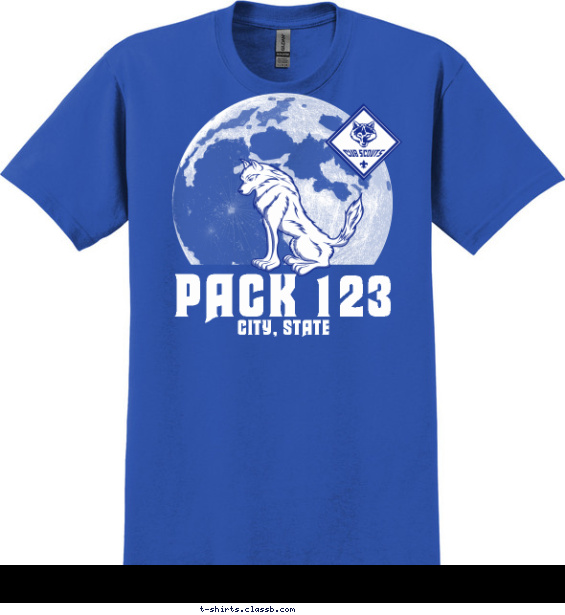 Cub Scout™ Pack Design » SP4246 Pack Wolf and Moon