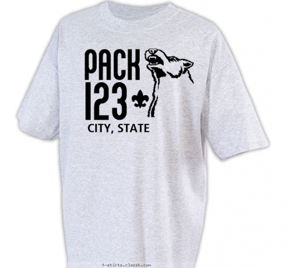 Cub Scout™ Pack Design » SP431 Howling Wolf Crest