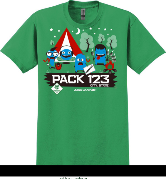 Cub Scout™ Pack Design » SP5201 Monster Scouts Campout