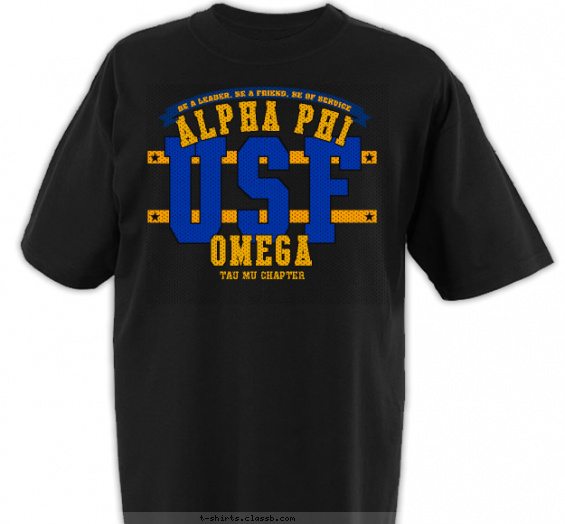 Alpha Phi Omega Design » SP7196 Bold Letter Collegiate