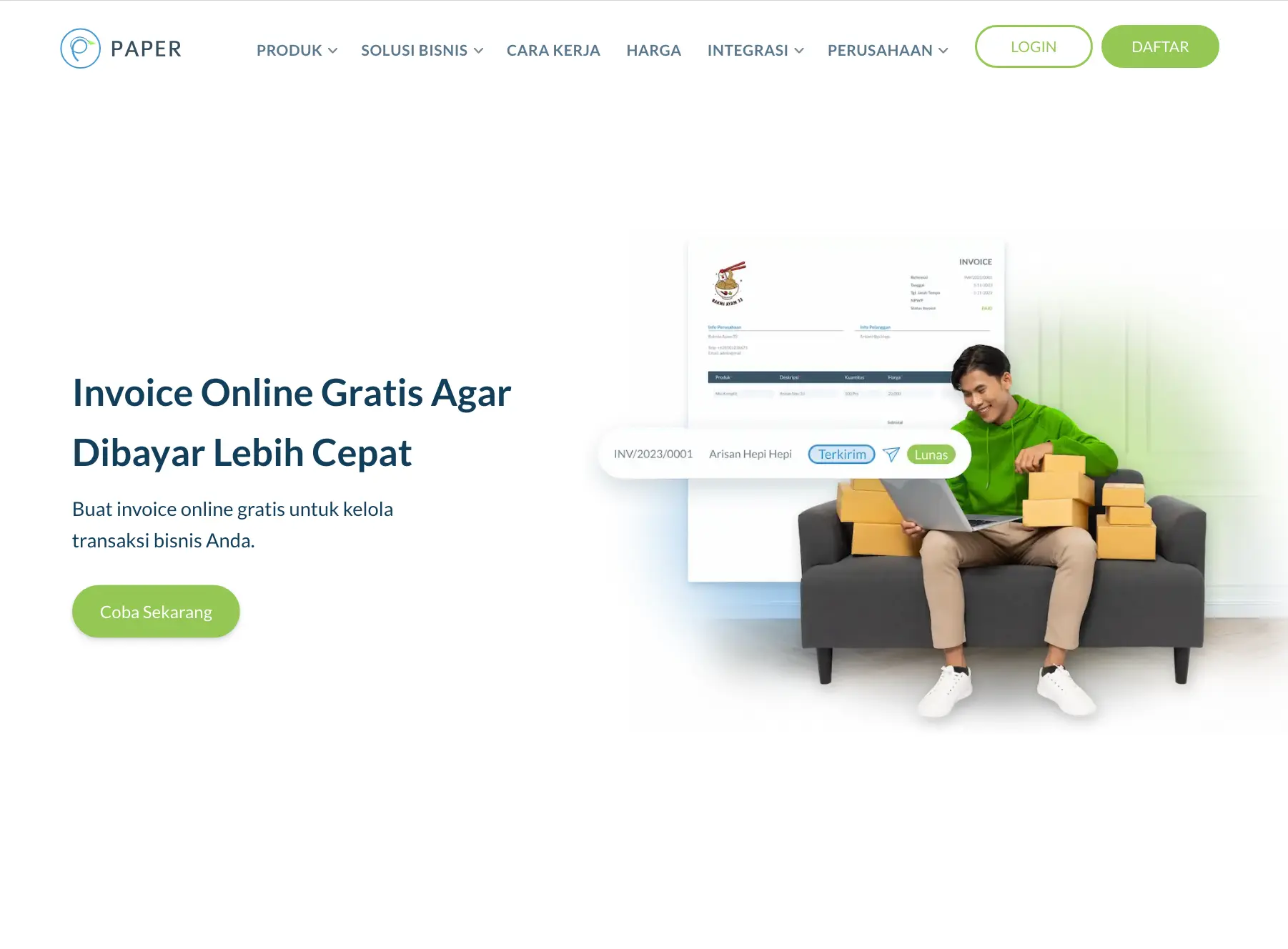 Aplikasi Invoice Digital Gratis Indonesia - Paper.id