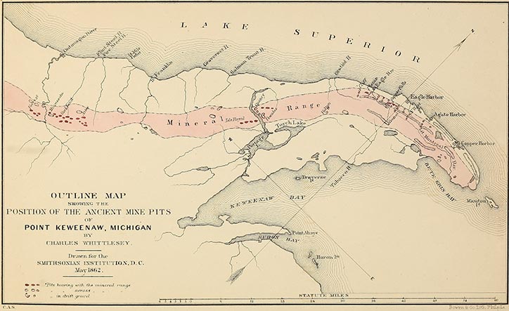Native American Copper Mining Pits at Isle Royale - Clio