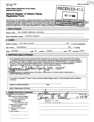 Cal Palmer Memorial Building - Clio