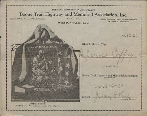 Boone Trail Highway Marker #10 - Clio