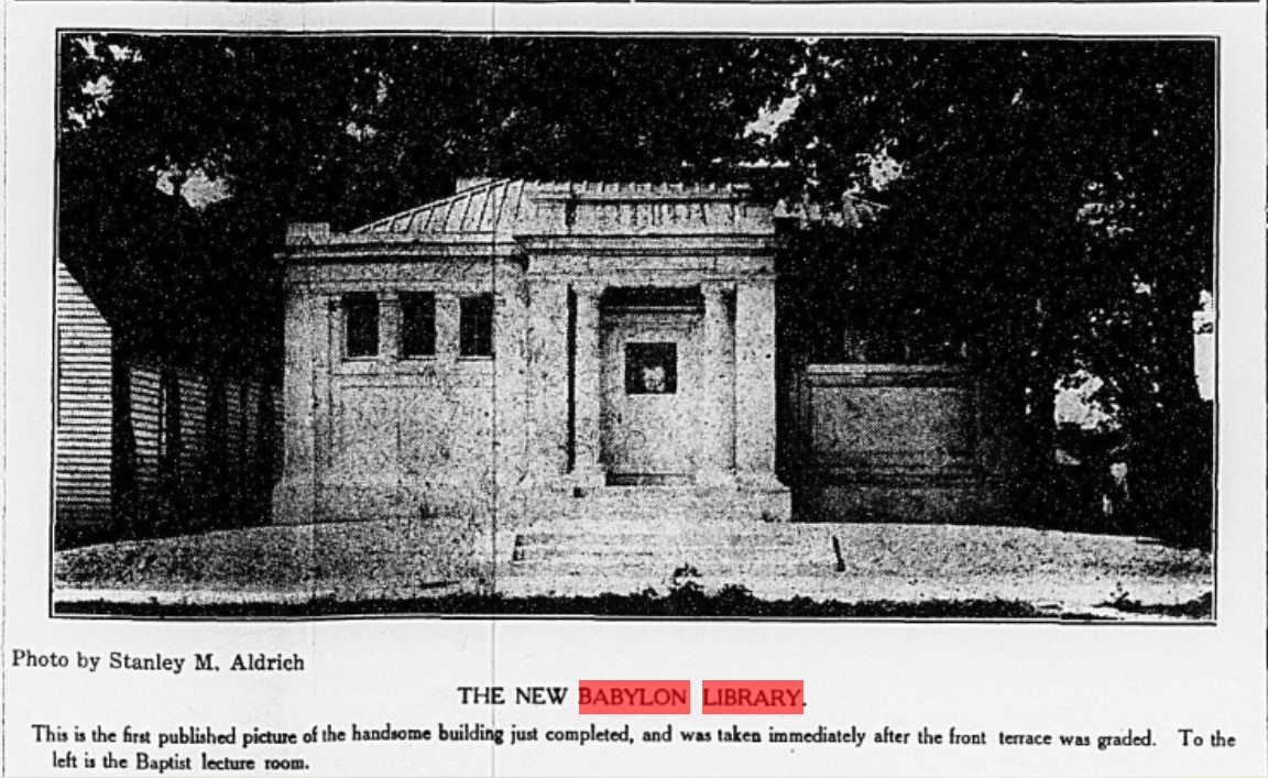 Old Babylon Library/ Babylon Village Historical Society Museum - Clio