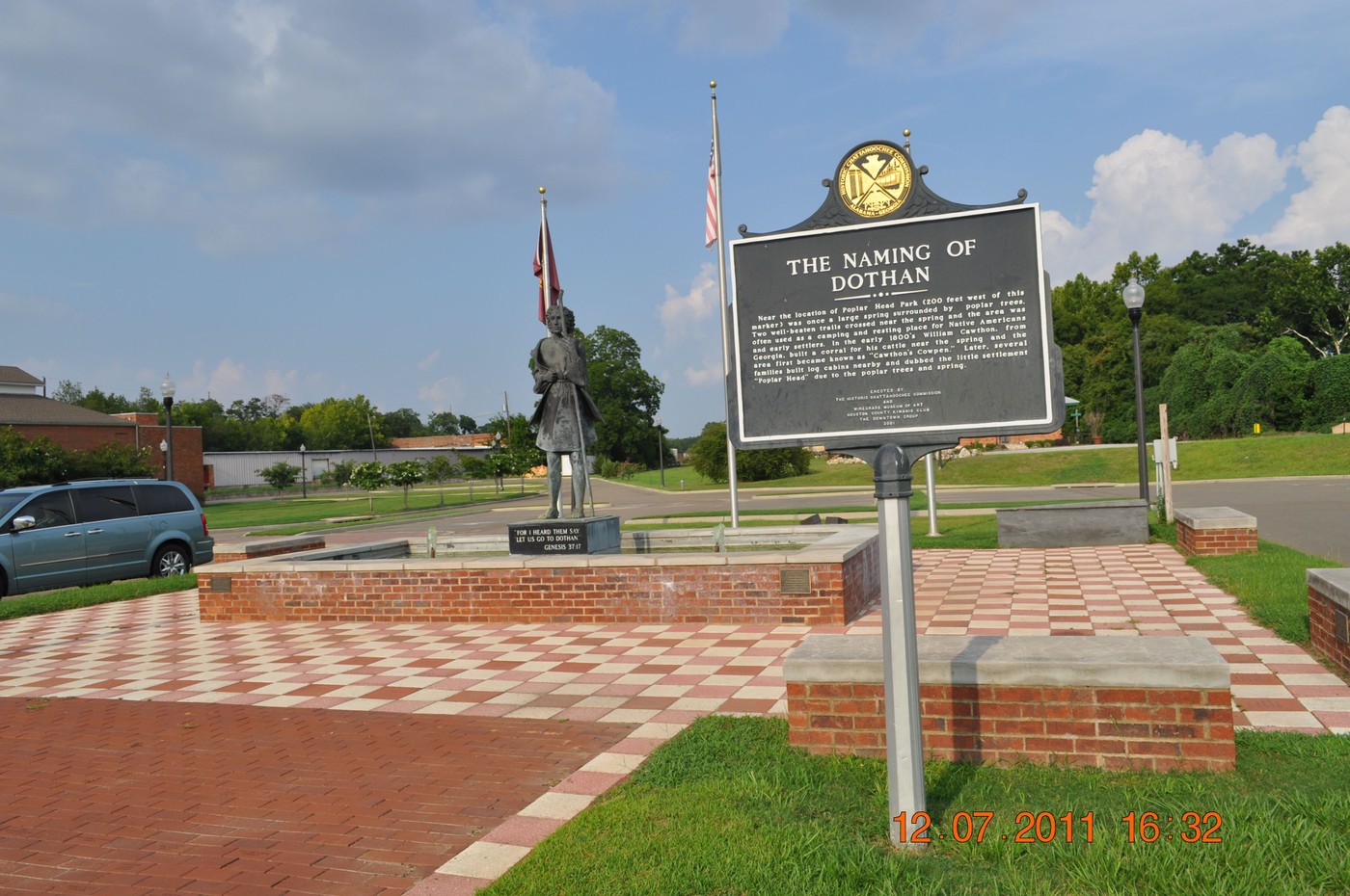 Joseph Statue and The Naming of Dothan Historical Marker - Clio