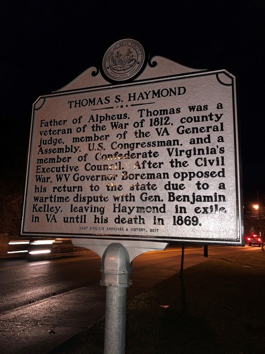 Thomas S. Haymond Highway Historical Marker - Clio