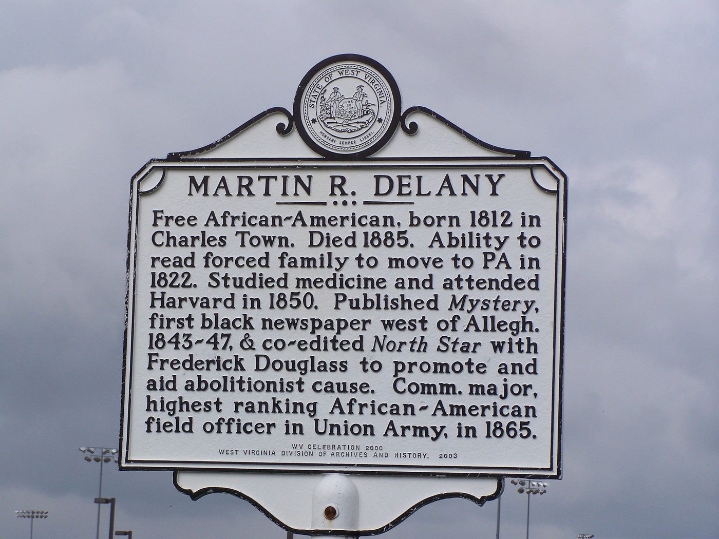 Martin Delany Historical Marker - Clio