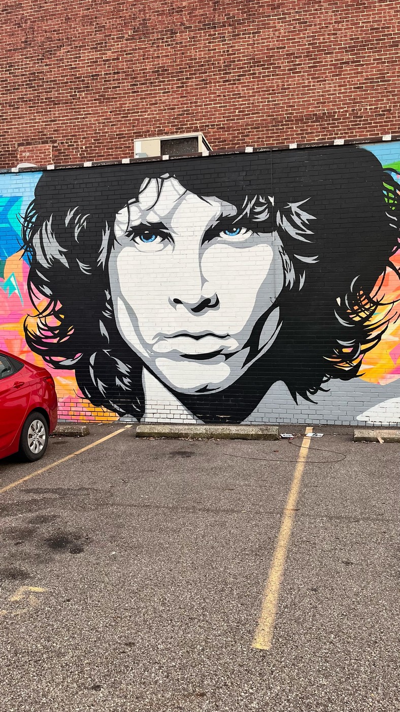Jim Morrison Mural and Fronimo's Downtown - Clio