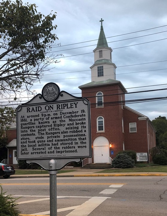 Raid on Ripley Highway Historical Marker - Clio
