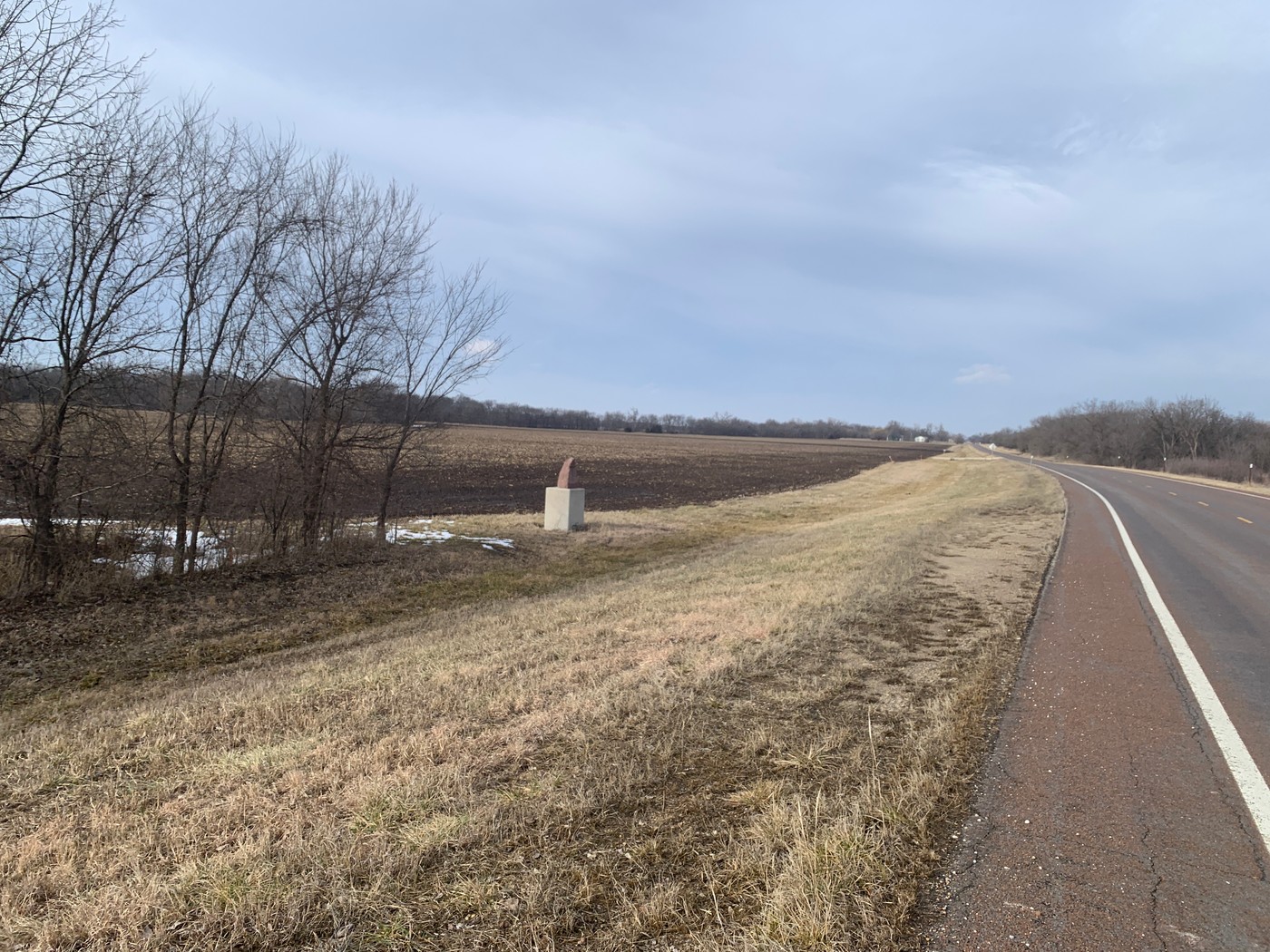 Santa Fe Trail Marker #19; Elm Creek Crossing - Clio