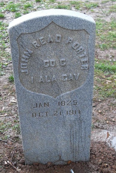 John Read Porter U.S.C.T. (Block 3C Lot 20, GPS 34.72566, -86.60227) - Clio
