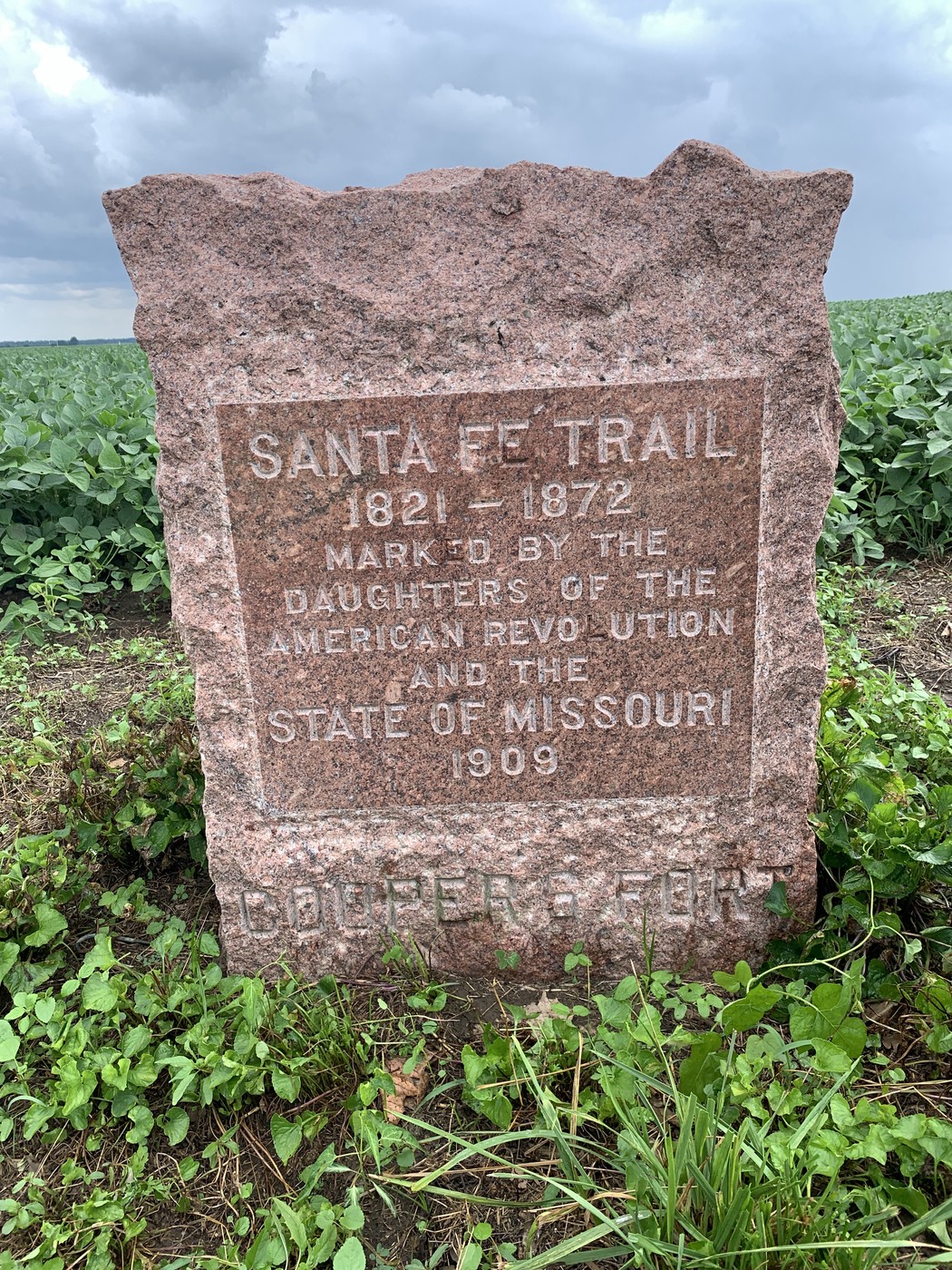 Santa Fe Trail Marker; Cooper's Fort - Clio
