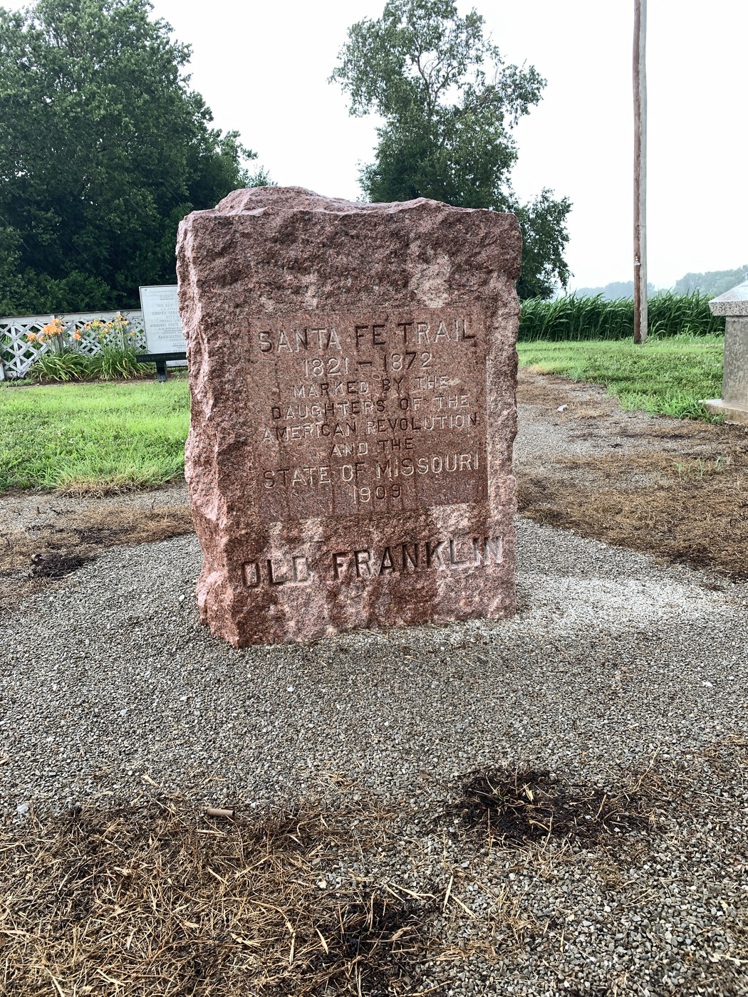 Santa Fe Trail Marker; Old Franklin - Clio