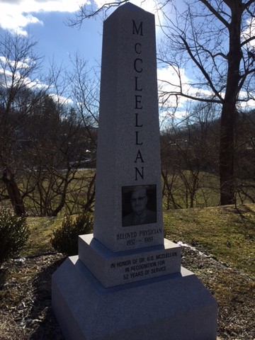 Dr. G.O. McClellan Monument - Clio