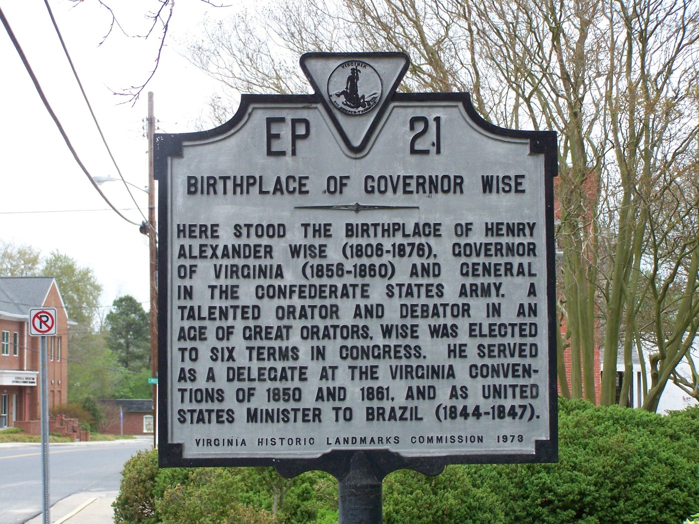 Henry Alexander Wise Birthplace Historical Marker - Clio