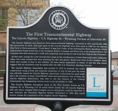 Historical Marker: The First Transcontinental Highway - The Lincoln ...