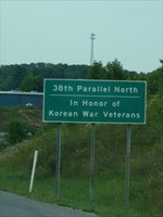 38th Parallel North Highway Marker - Clio