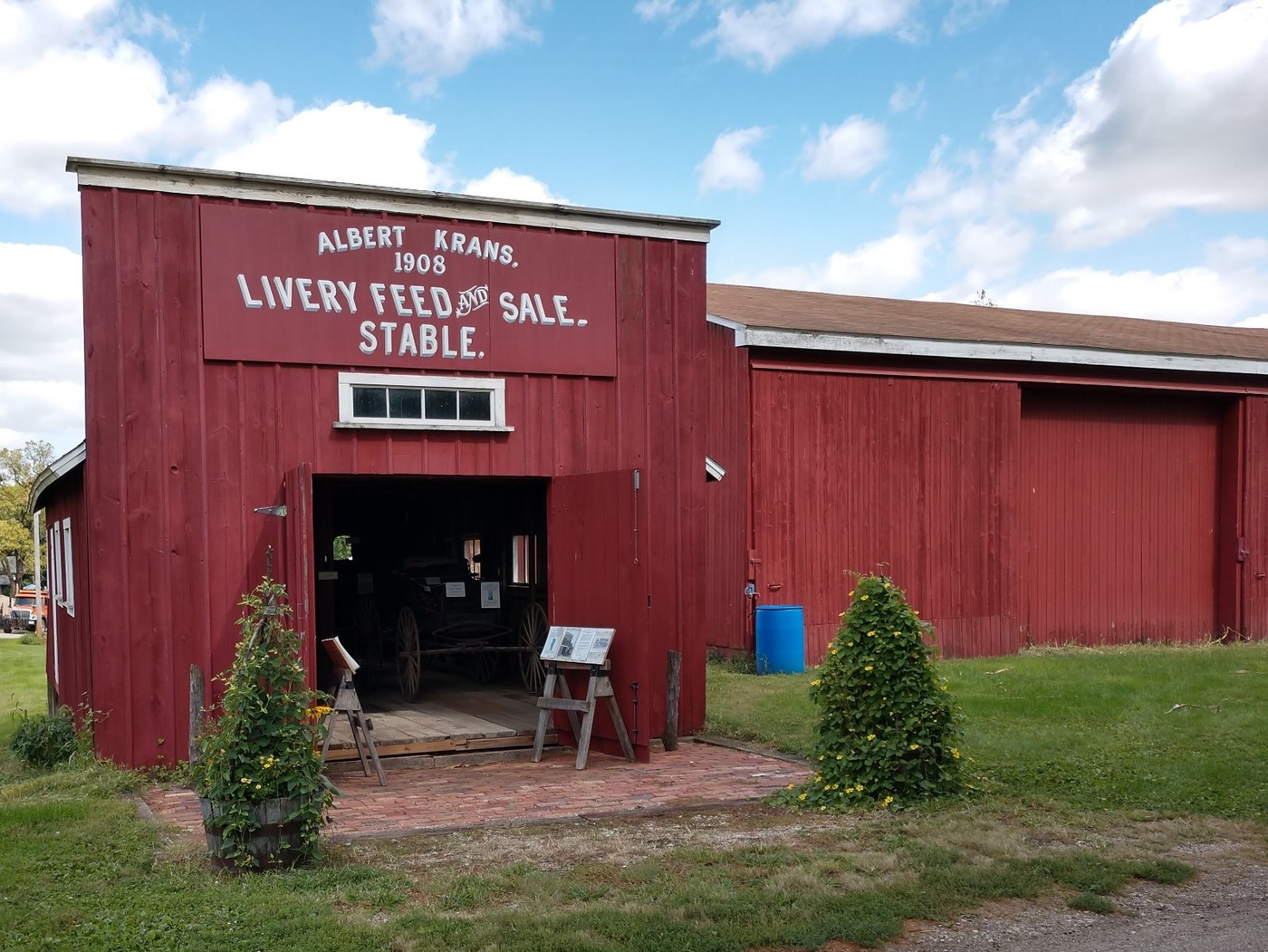 Albert Krans Livery Stable, 1908 - Clio