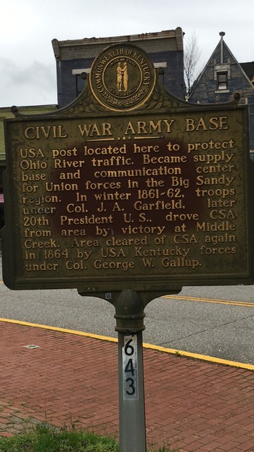 "Civil War Army Base" - Kentucky Historical Marker - Clio