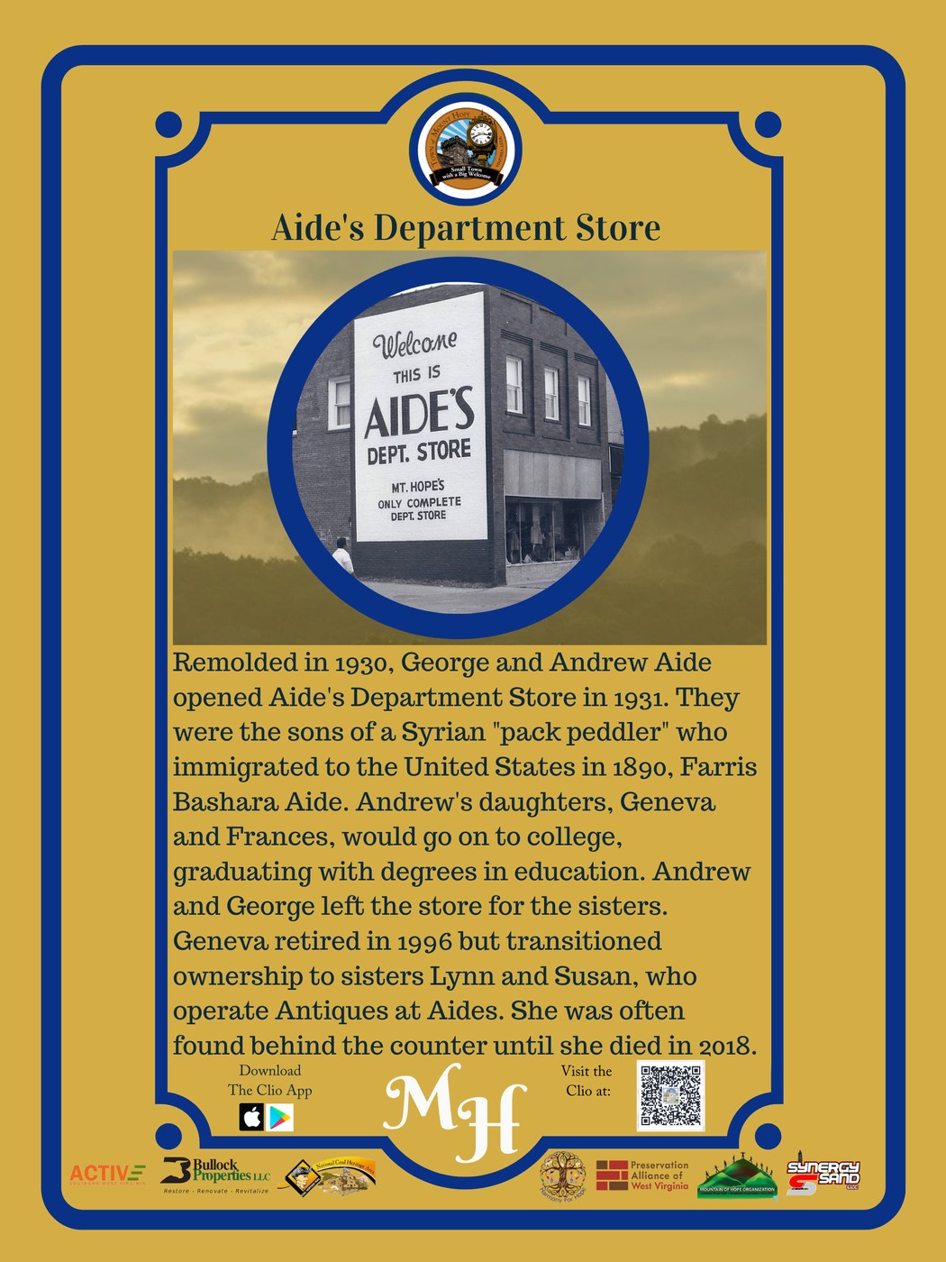 Aide's Departmnet Store - Clio