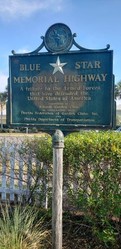 Blue Star Memorial Highway Historical Marker - Clio
