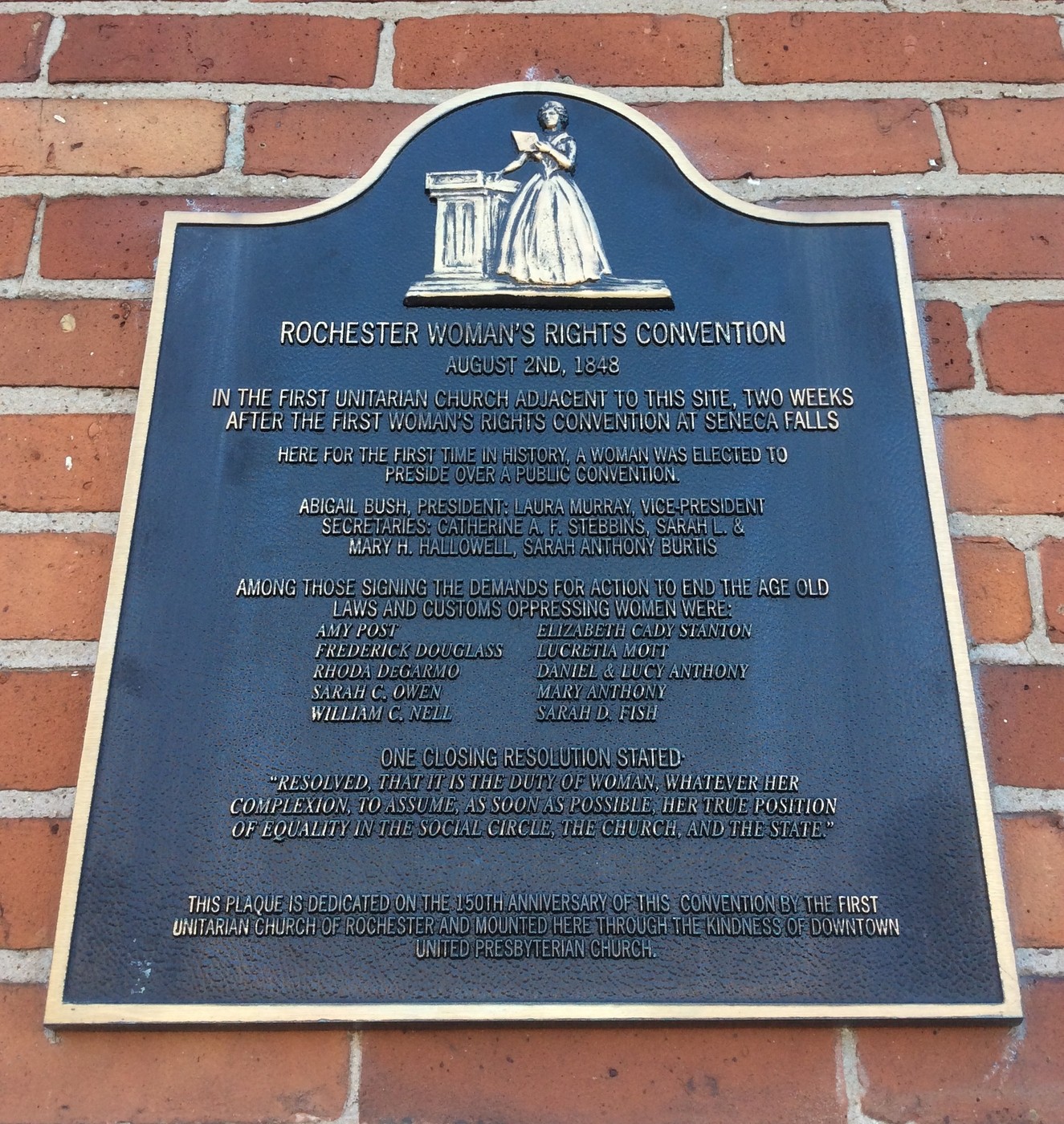 Historic Site of The First Unitarian Church of Rochester - Clio