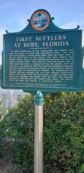 First Settlers at Ruby, Florida Historical Marker - Clio