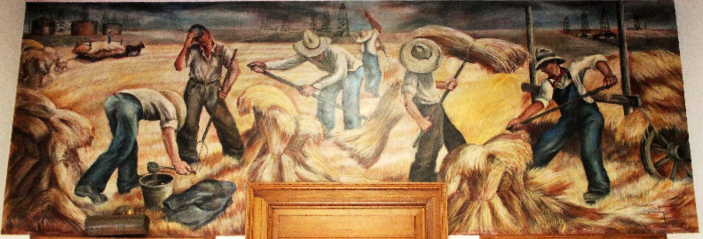 Russell WPA Post Office Mural - Clio