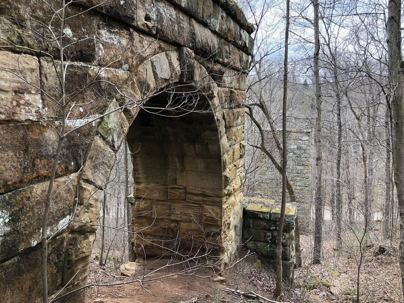 Dunbar Piers, Marietta and Cincinnati Railroad Bridge - Clio