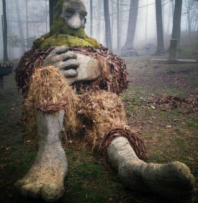 A Sleeping Giant eco-sculpture, Coopers Rock State Forest - Clio