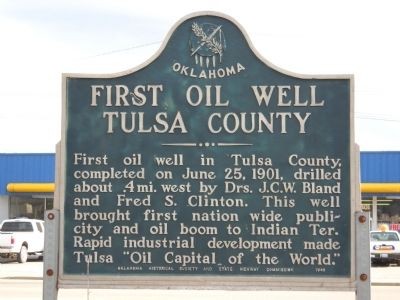 Historical Marker: First Oil Well in Tulsa County - Clio