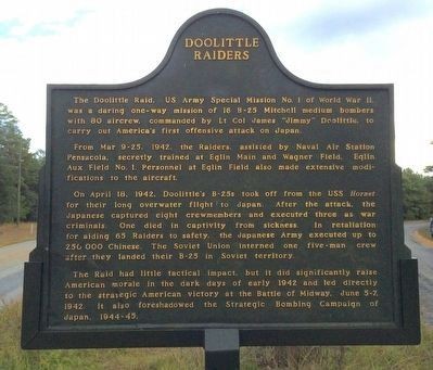 Doolittle Raiders Historical Marker - Clio