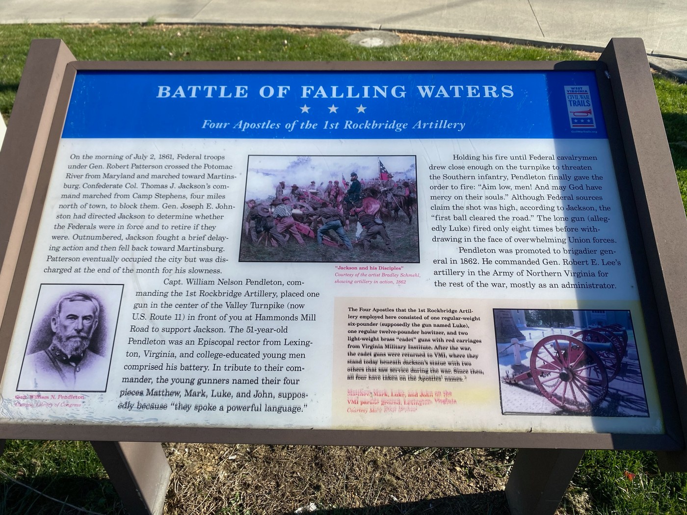 The Battle of Falling Waters: 4 Apostles of the 1st Rockbridge ...