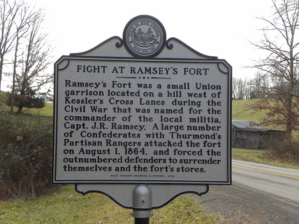 Fight at Ramsey's Fort Historical Marker - Clio