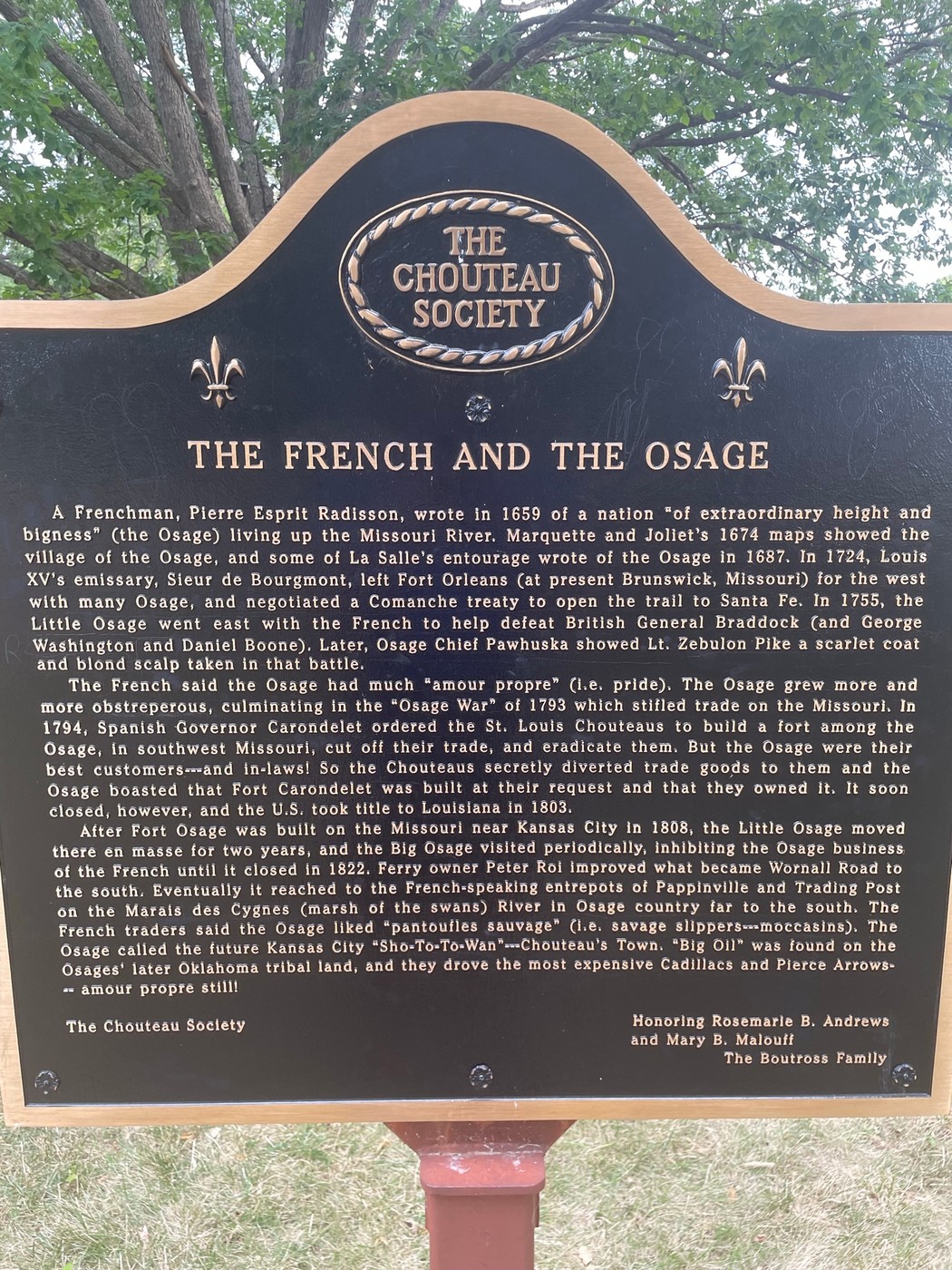 The French and the Osage Historical Marker - Clio